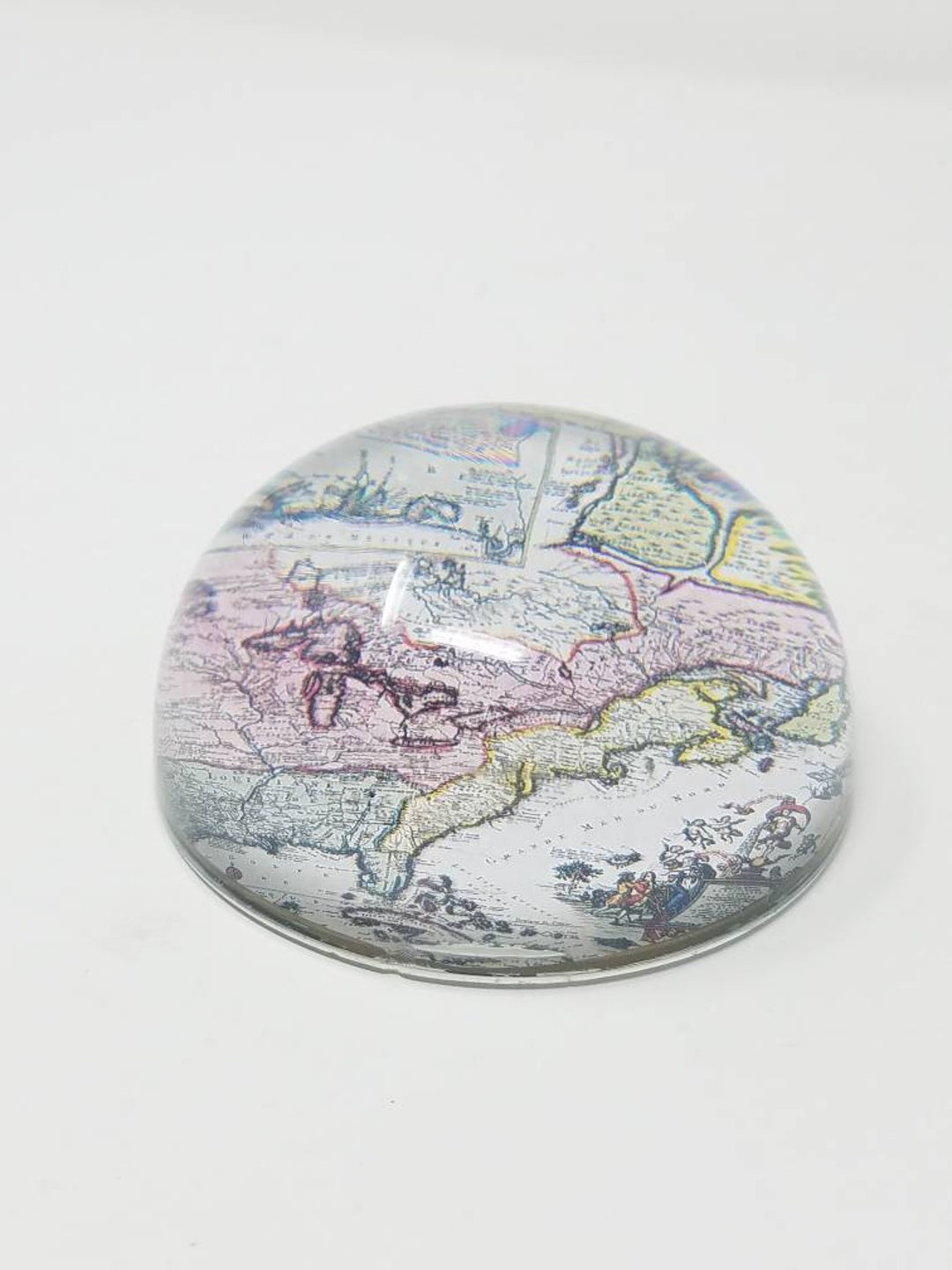 Vintage Durwin Rice New York Dome Paper Weight Glass - Etsy