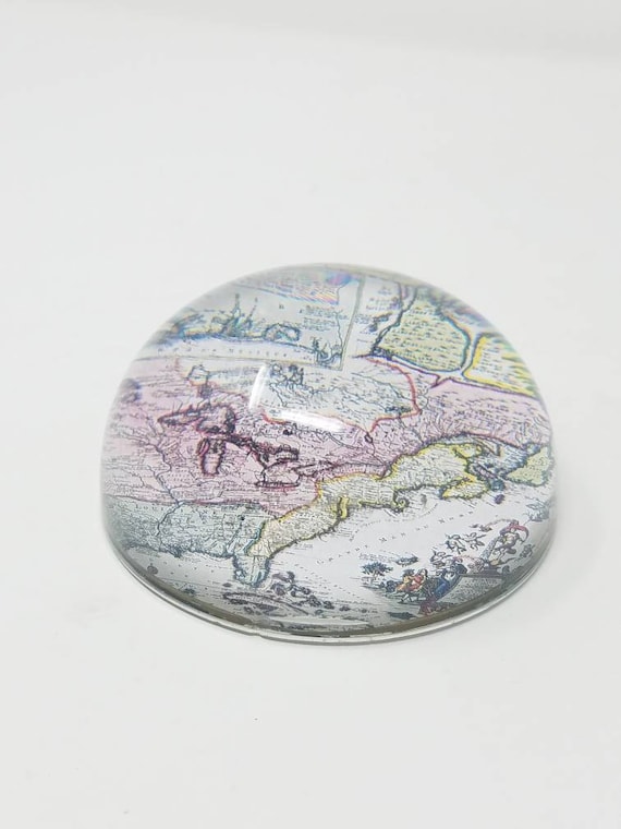 Vintage Durwin Rice New York Dome Paper Weight Glass | Etsy