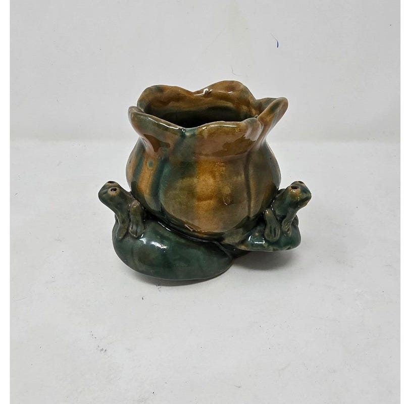 Frog Majolica Planter - Etsy