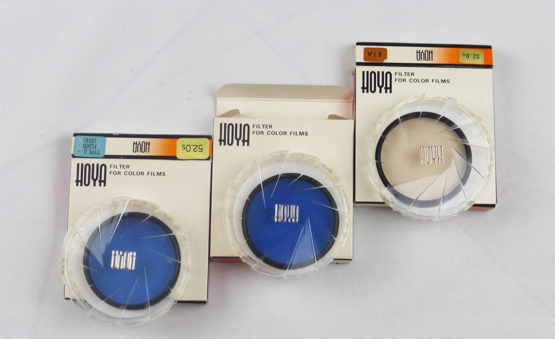 Vintage Hoya Camera Filters 52.0s Type Flood 80B 81A 80A Set of 3 Japan ...