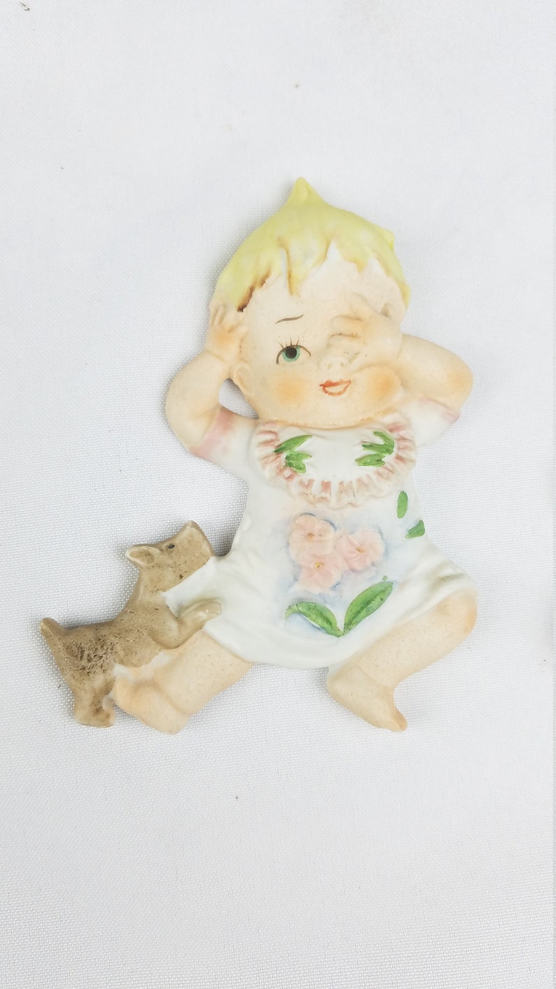 Vintage Ceramic Babies Wall Decor Set of 2 Home Decor - Etsy
