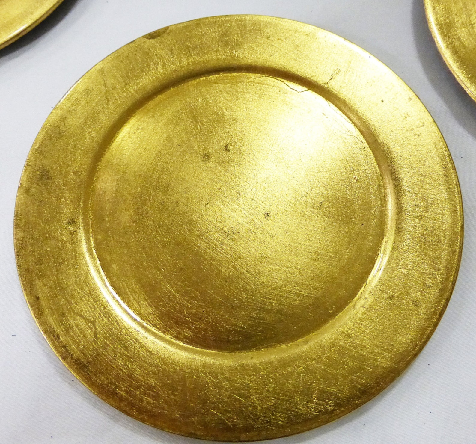 Vintage Plastic Golden Box With Set of 6 Golden 5 Plates - Etsy