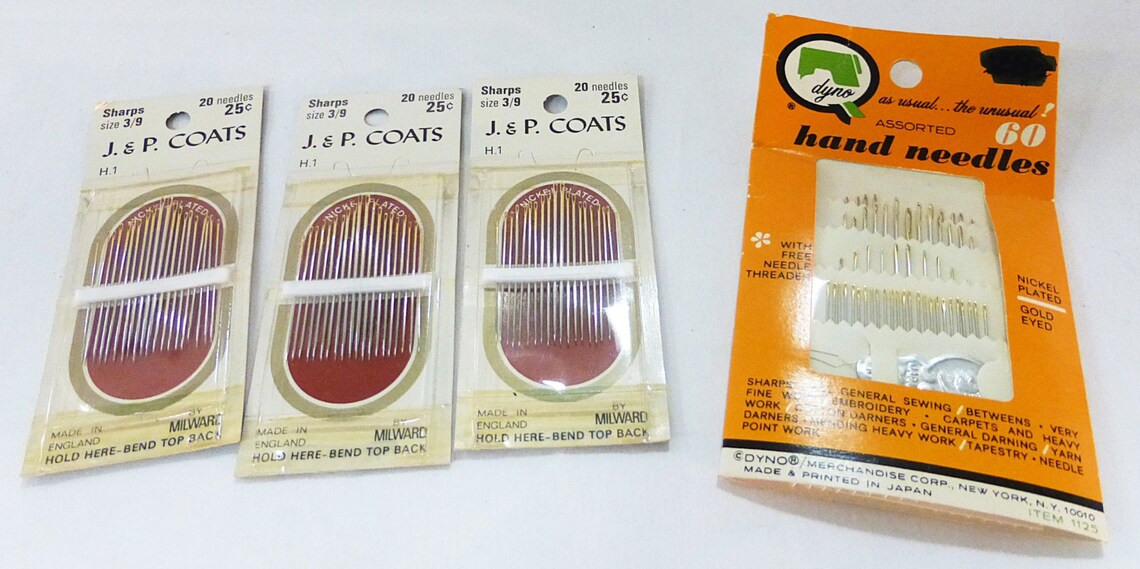Lot of Hand Needles New Sharps Size 3/9 and Assorted 4 Packages - Etsy