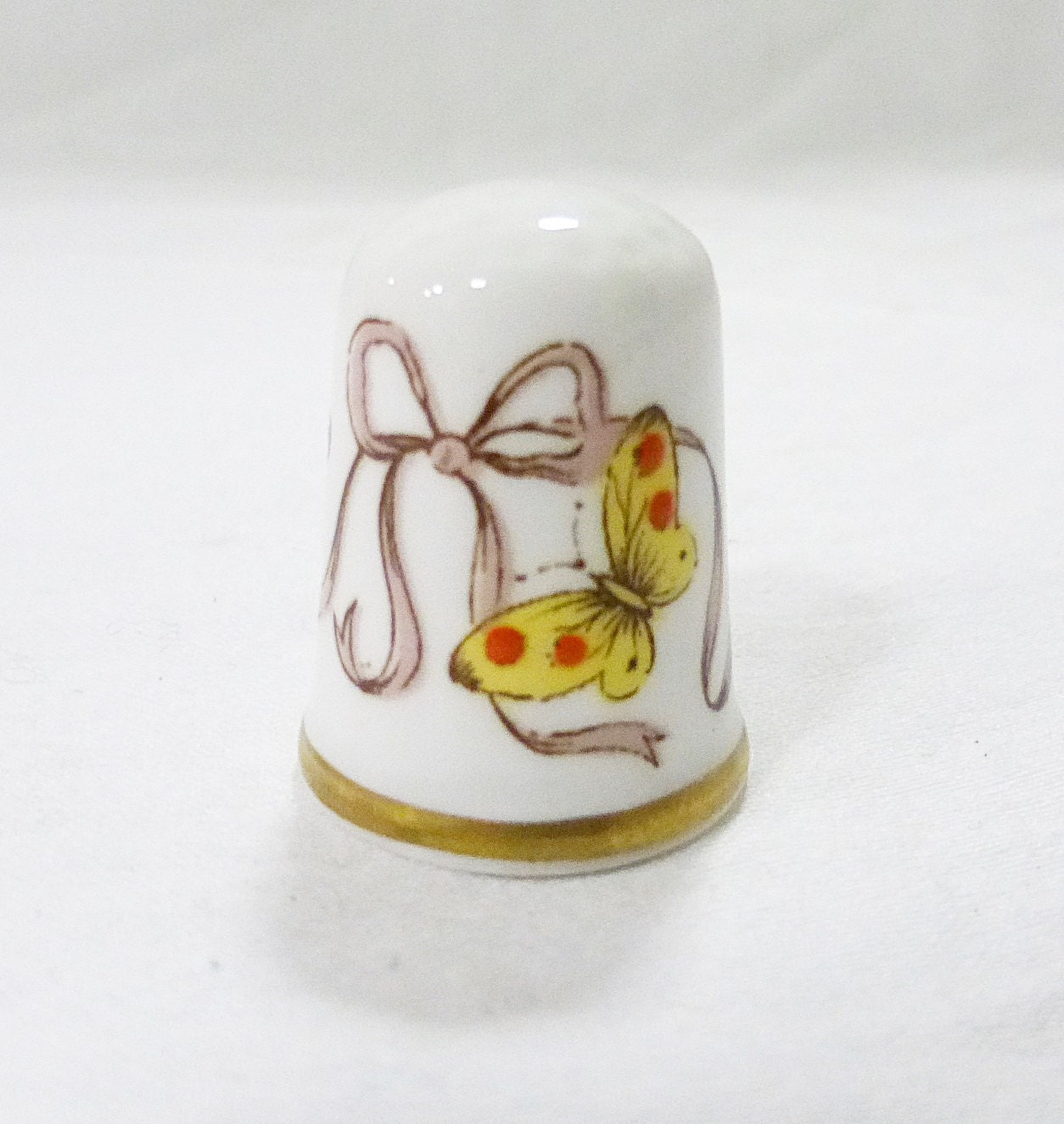 Vintage Caverswall Thimble England Porcelain Easter 1979 Butterfly ...