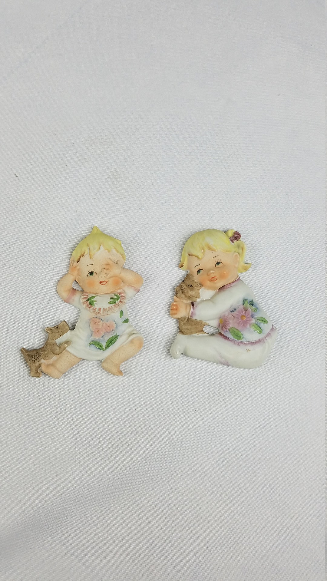 Vintage Ceramic Babies Wall Decor Set of 2 Home Decor - Etsy