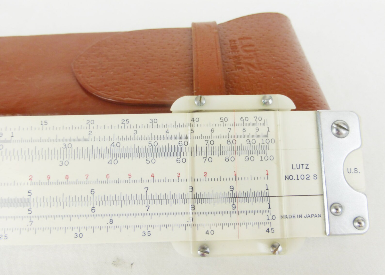 Vtg. Lutz No.102 S Slide Ruler With Brown Leather Case Japan - Etsy UK