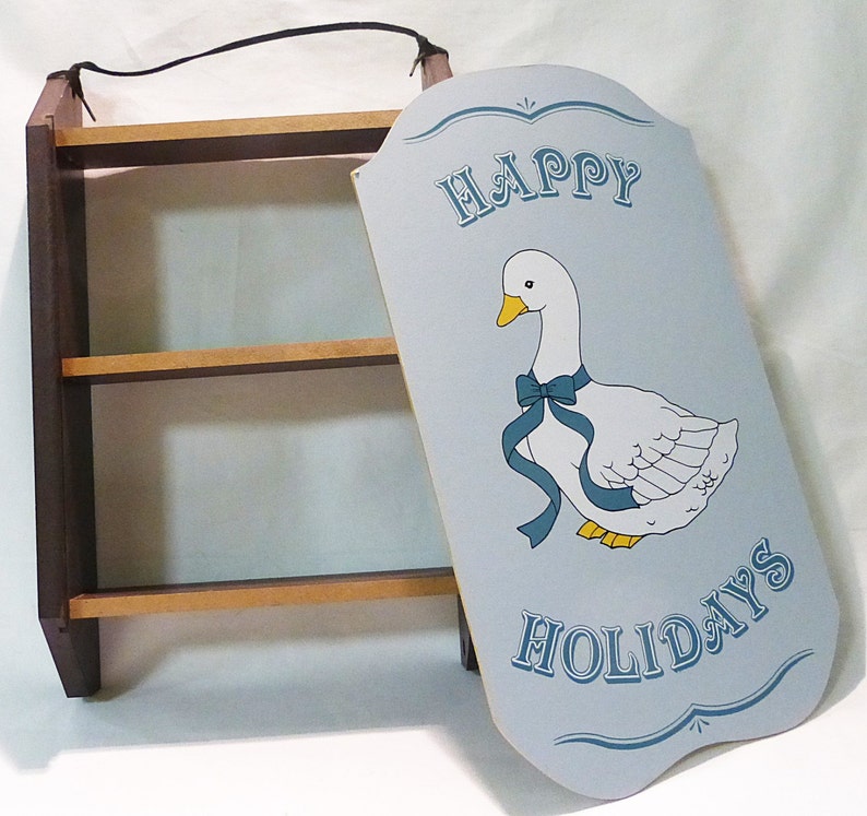 Vintage Storage for Thread or Spices Box Spool Cabinet Case Wood Duck ...