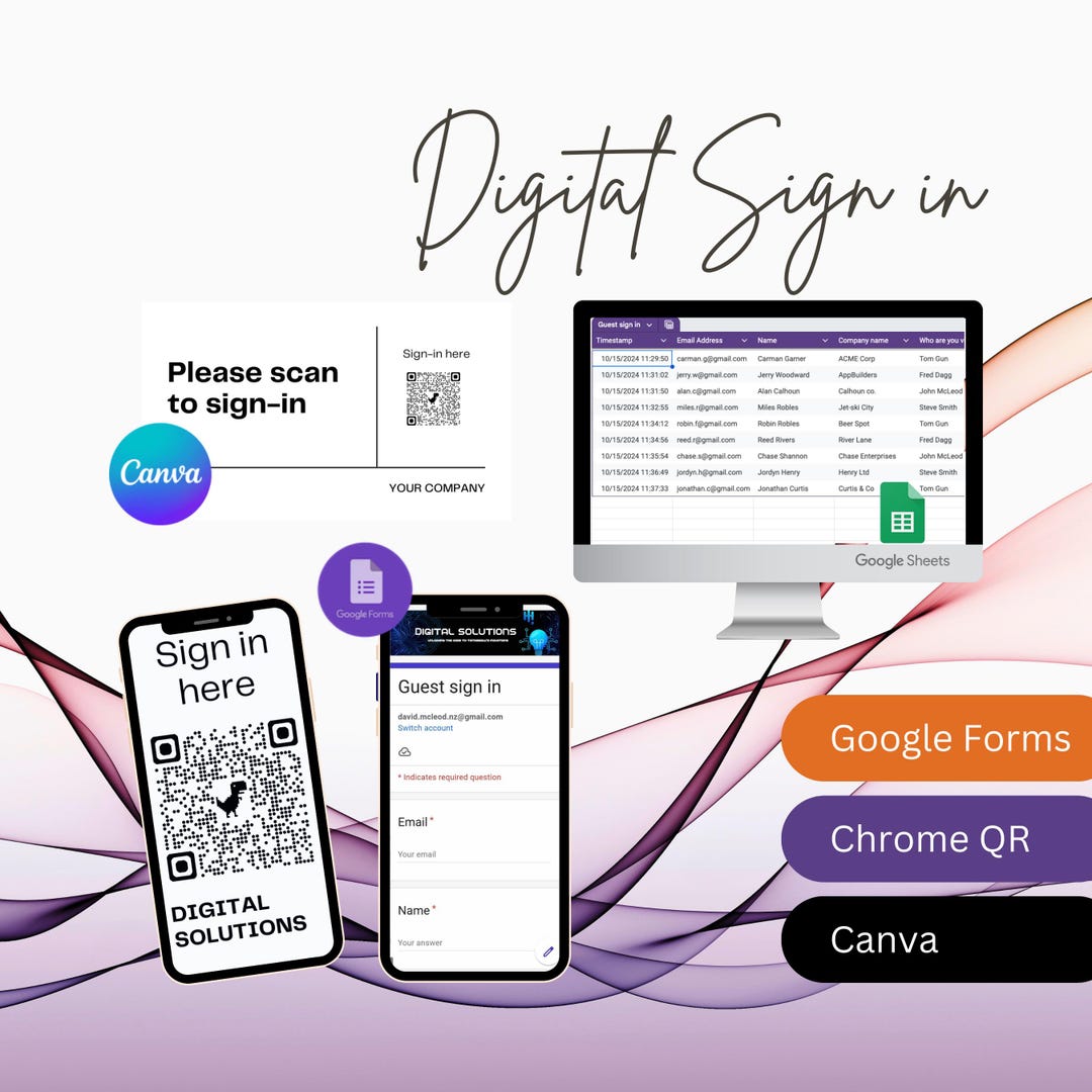Customer Guest Visitor Digital Business Sign in on Mobile. Super Fast ...
