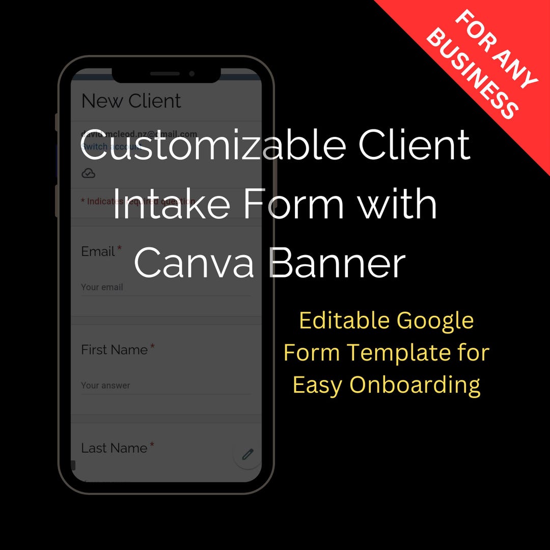 Customisable Client Intake Form | Fast & Efficient Client Onboarding ...