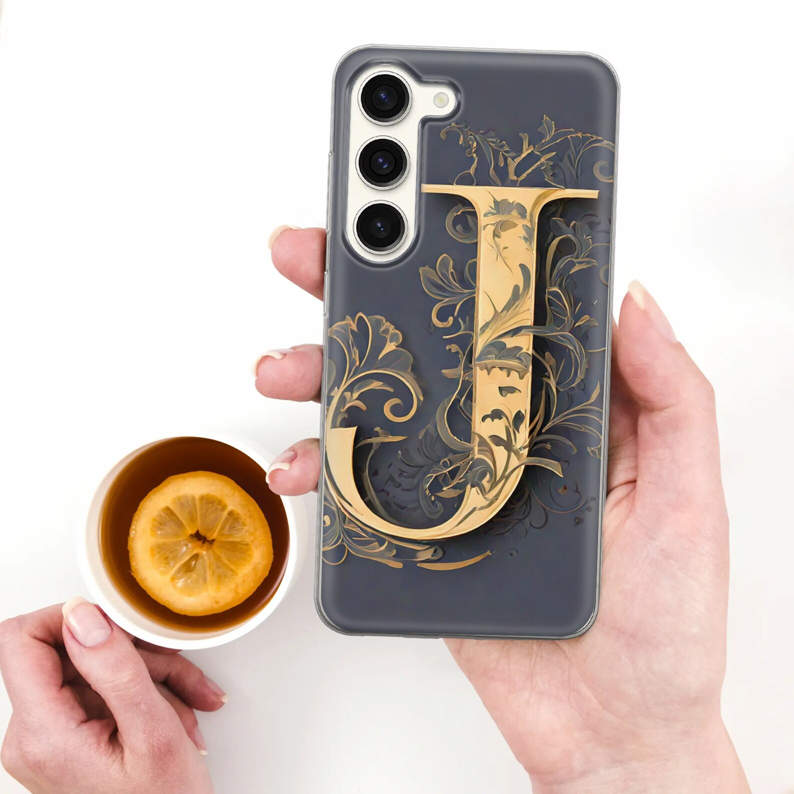 Handwriting Letter Phone Case Alphabet Cover for Samsung Galaxy S24 S23 ...