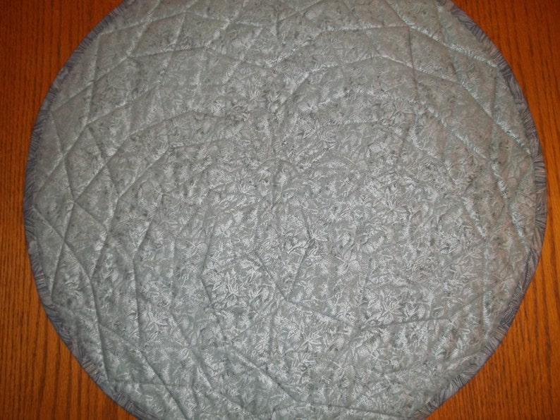 Silver Spiral Quilted Table Topper - Etsy