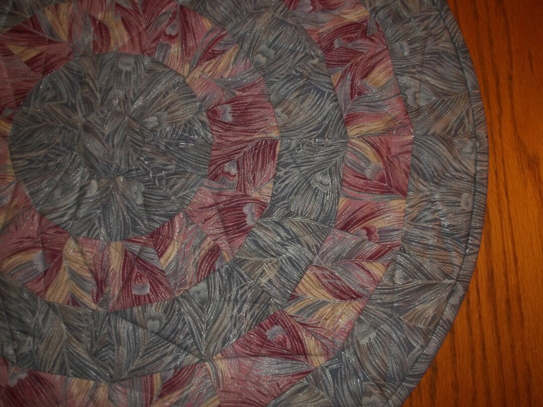 Silver Spiral Quilted Table Topper - Etsy