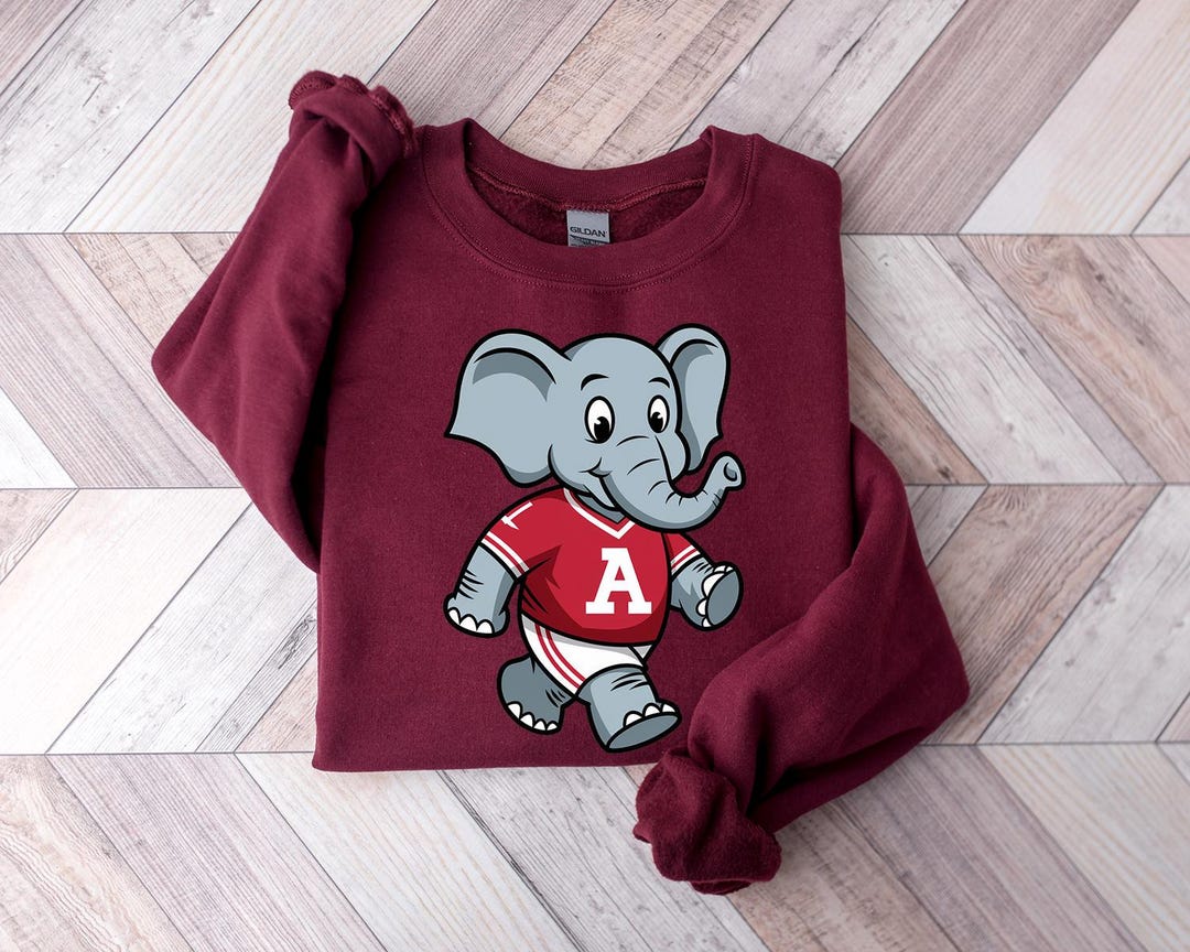 Alabama Elephant Shirt, Elephant Mascot Sweatshirt, Alabama Fan ...
