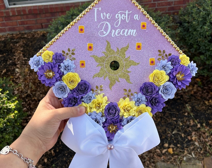 Ready to Ship Rapunzel Graduation Cap Topper,graduation Topper ,custom ...