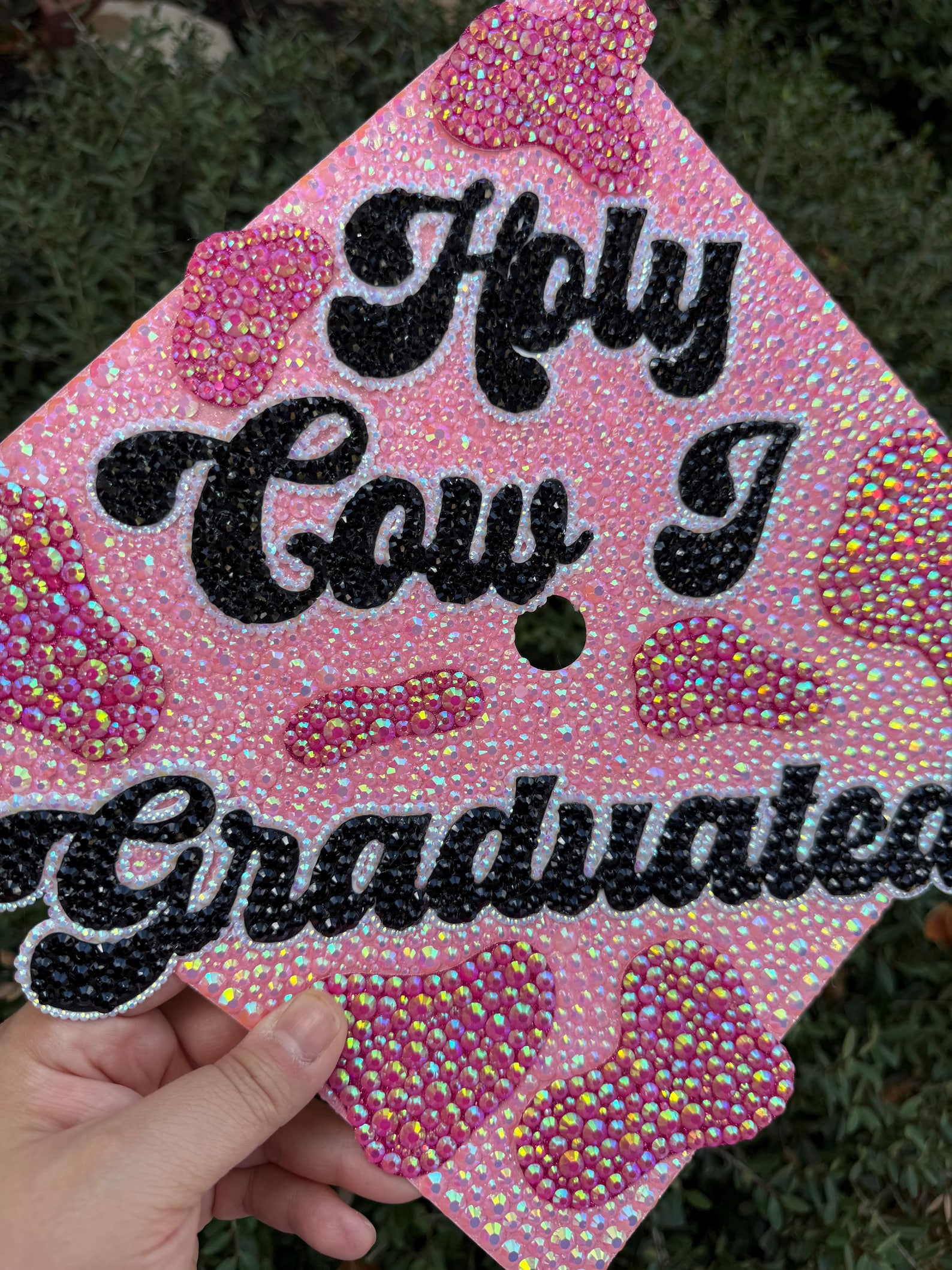 Ready to Ship Holy Cow I Graduated Bedazzled Bling Rhinestone Grad Cap ...