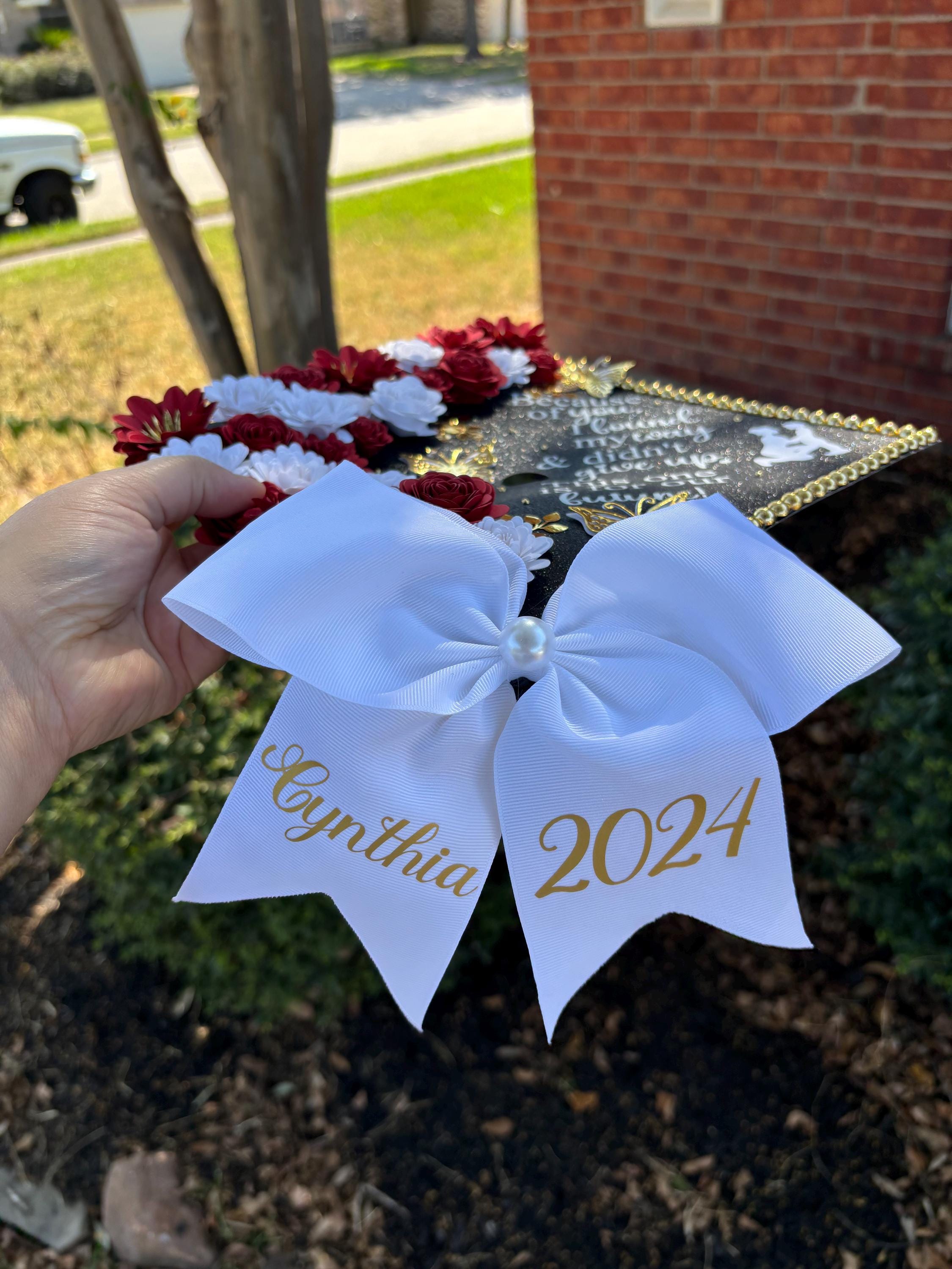 BOW Custom Graduation BOW ONLY Personalized Graduation Cap Bow ...