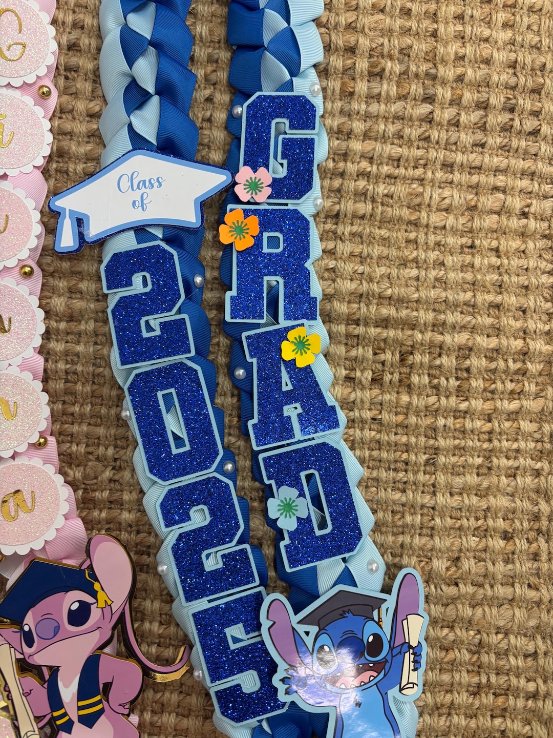 Graduation Lei Promotion Lei Senior Night Gift Lei Braided Ribbon Lei ...