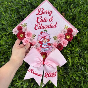 Berry Cute and Educated Graduation Cap Topper Graduation Topper Custom ...