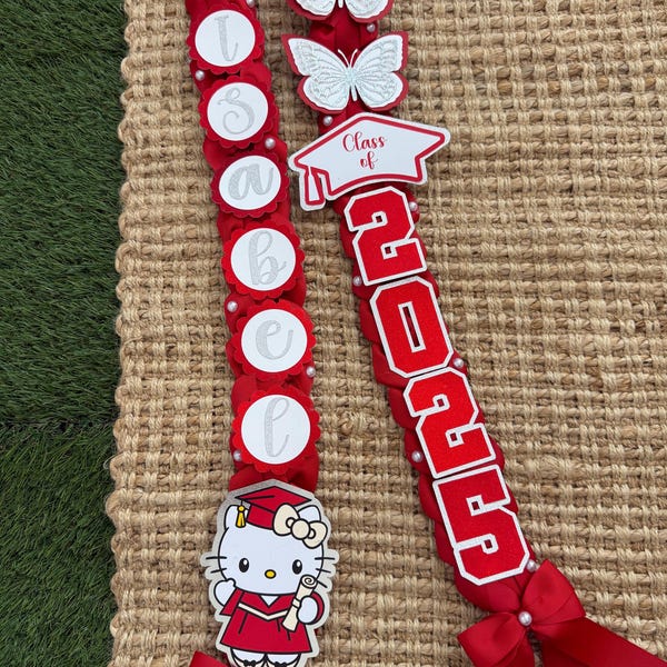 Graduation Lei 2024 Red - Etsy