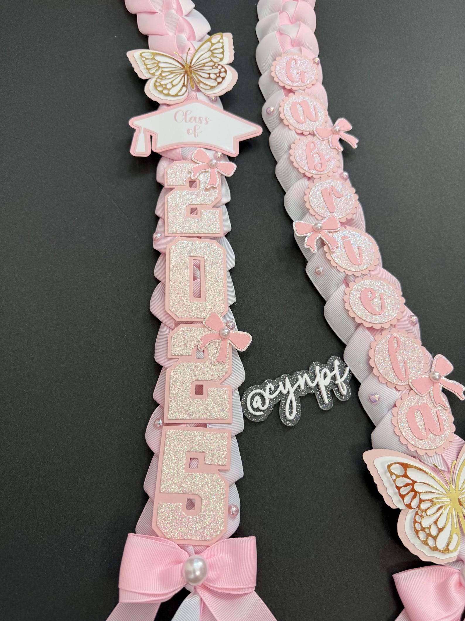 Coquette All Pink Graduation Lei Promotion Gift Lei Senior Night Gift ...
