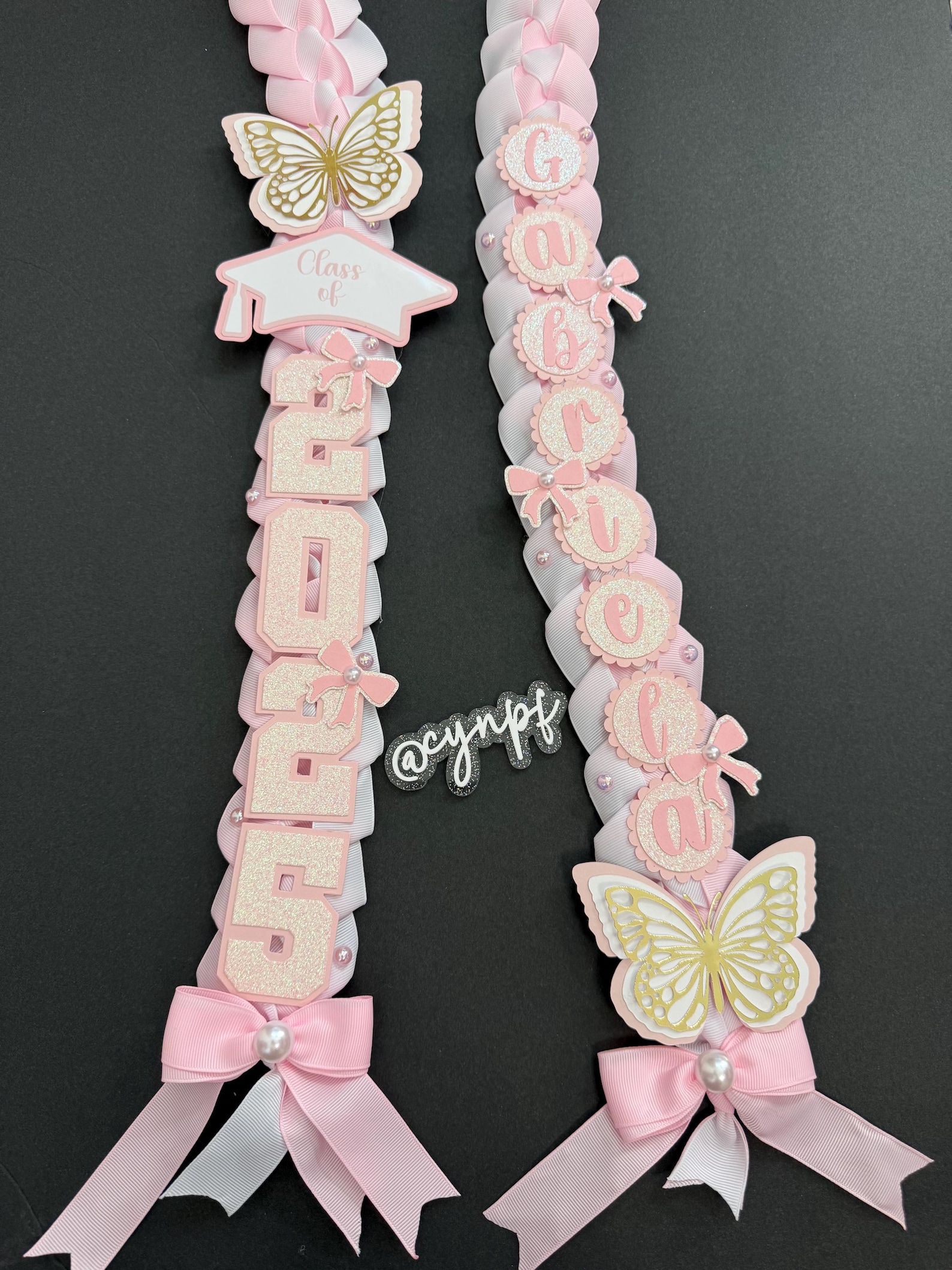 Coquette All Pink Graduation Lei Promotion Gift Lei Senior Night Gift ...