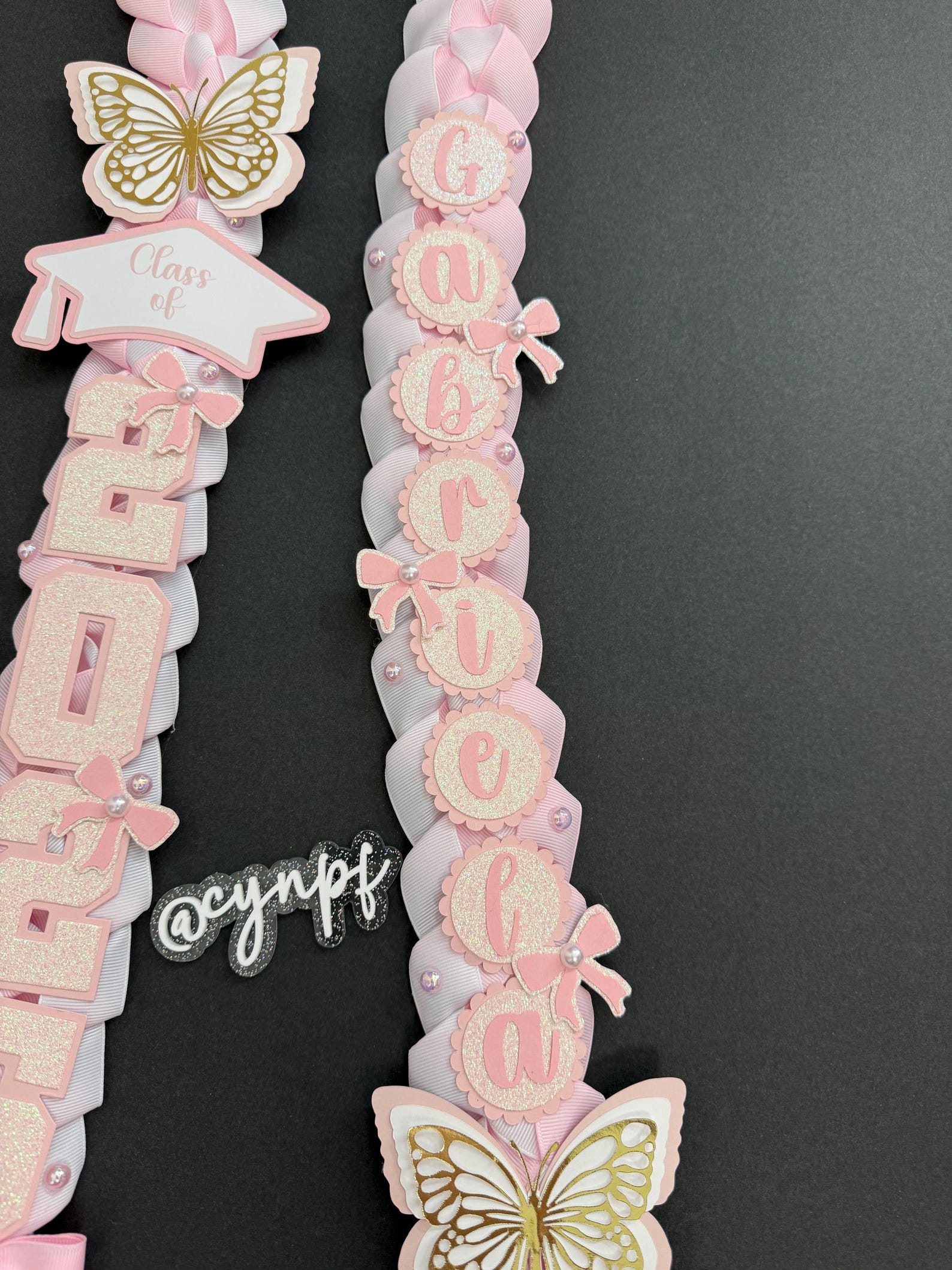 Coquette All Pink Graduation Lei Promotion Gift Lei Senior Night Gift ...