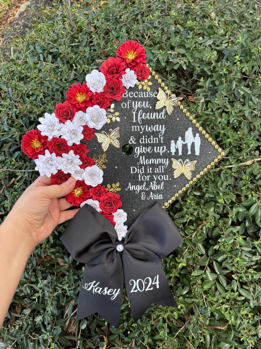 Custom Mommy Did It Graduation Cap Topper Personalized Mom and Child ...