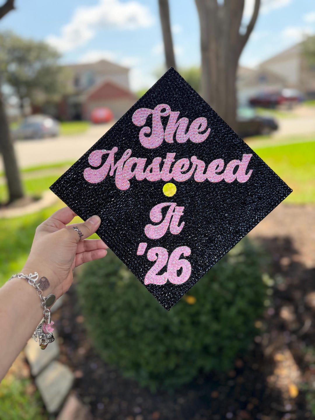 Ready to Ship She Mastered It 26 Custom Bedazzled Bling Rhinestone Grad ...