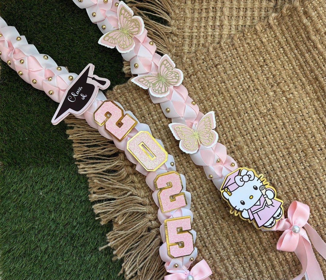 Graduation Lei Promotion Gift Lei Senior Night Gift Lei Braided Ribbon ...