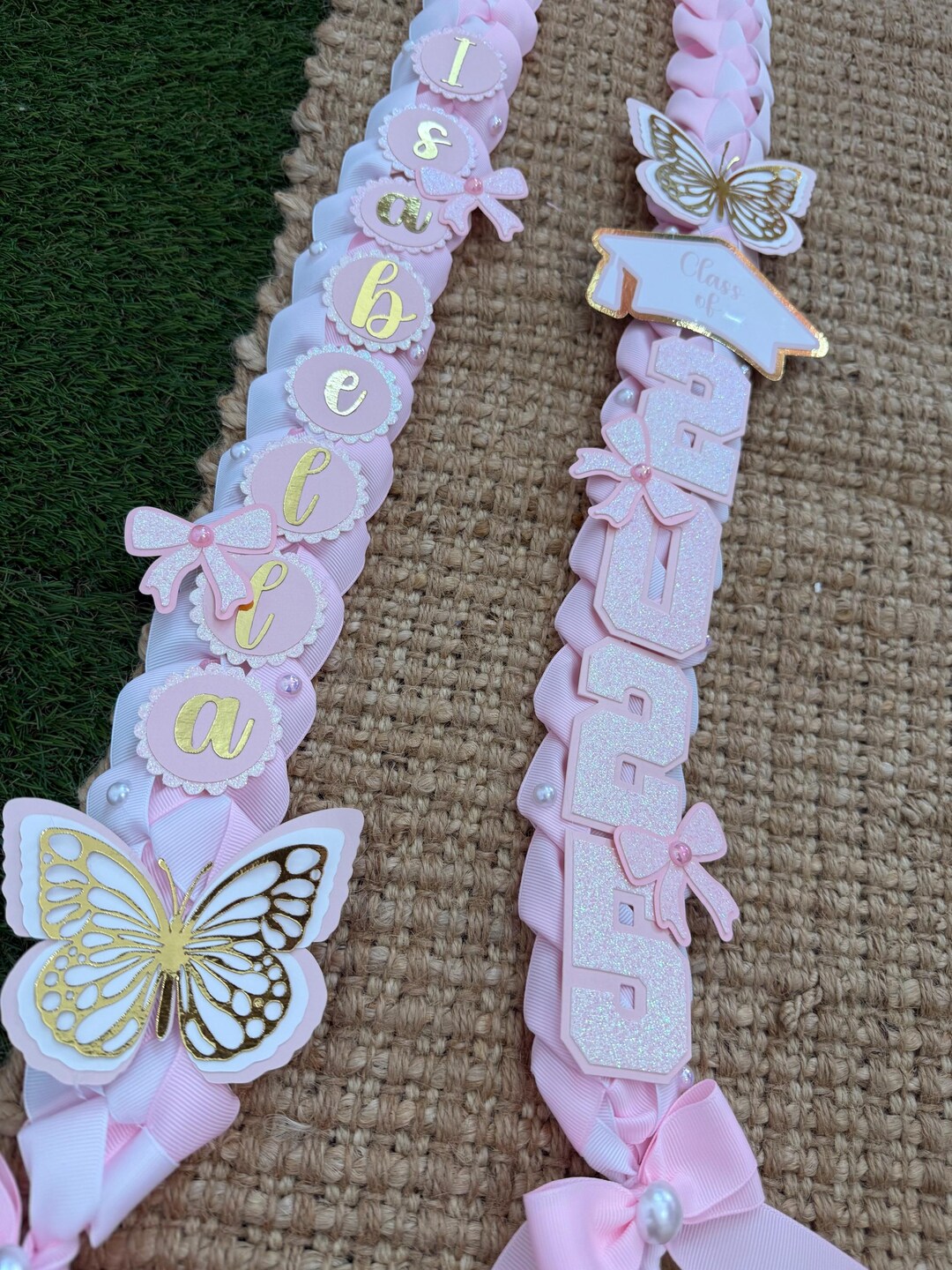 Coquette Gold Graduation Lei Promotion Gift Lei Senior Night Gift Lei ...