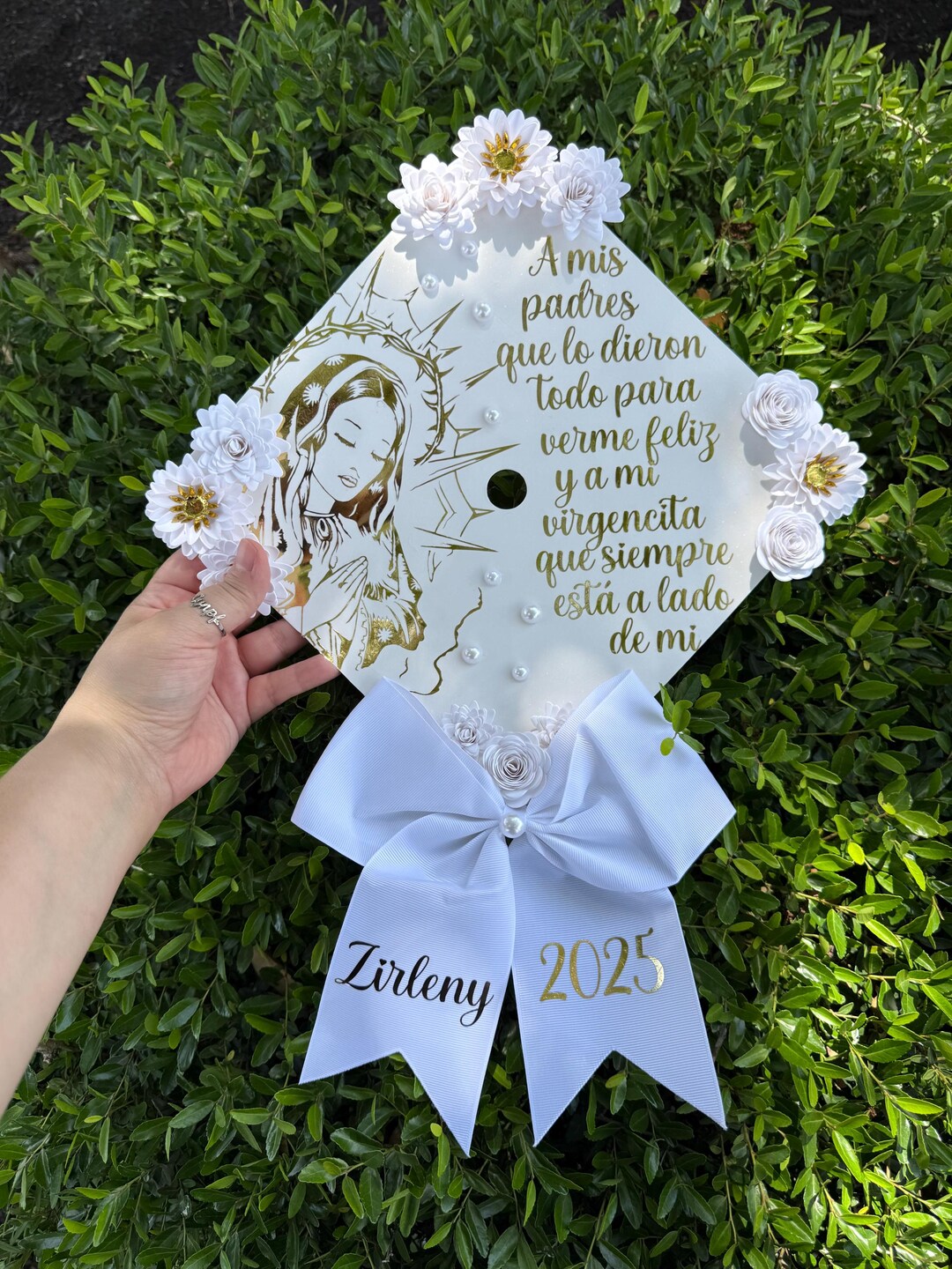 2026 Virgin Mary Cap Topper Graduation Topper Custom Topper Graduation ...