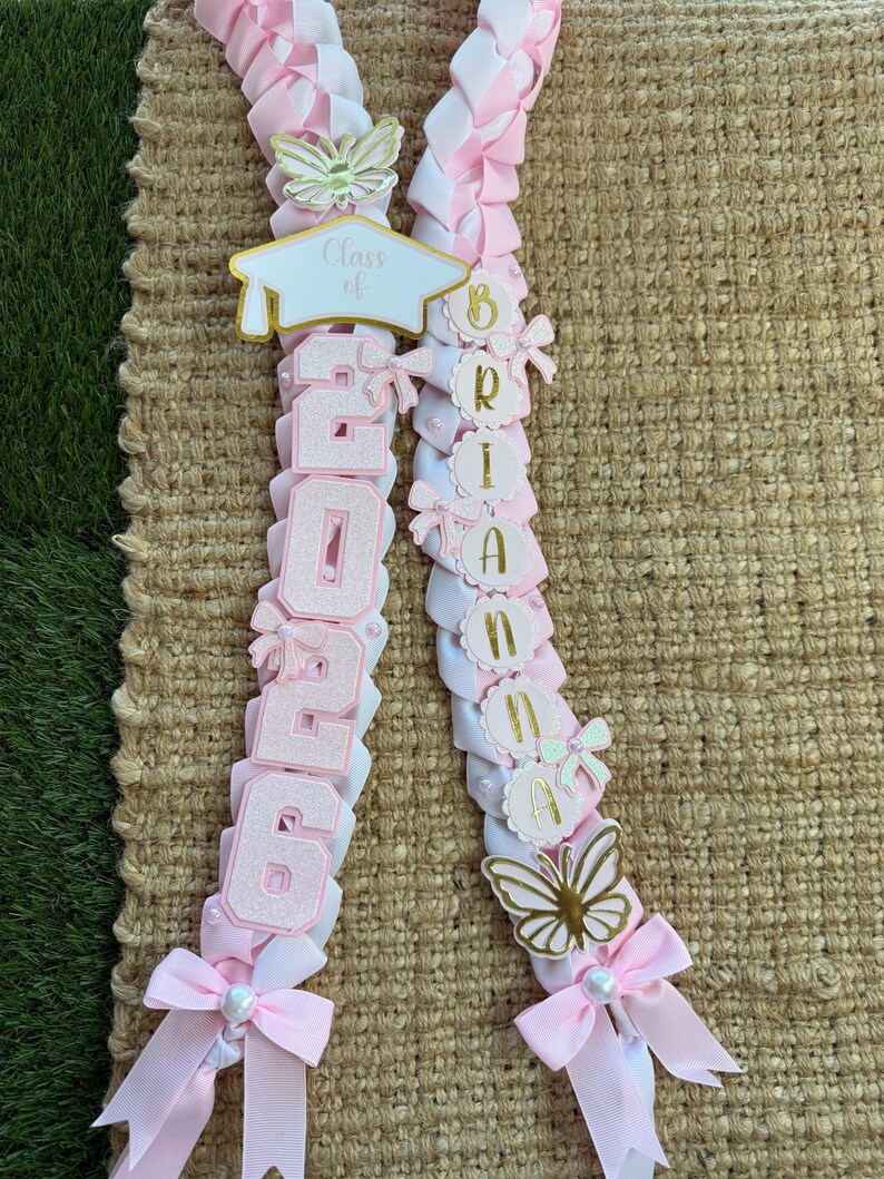 2026 Coquette All Pink Graduation Lei Promotion Gift Lei Senior Night ...