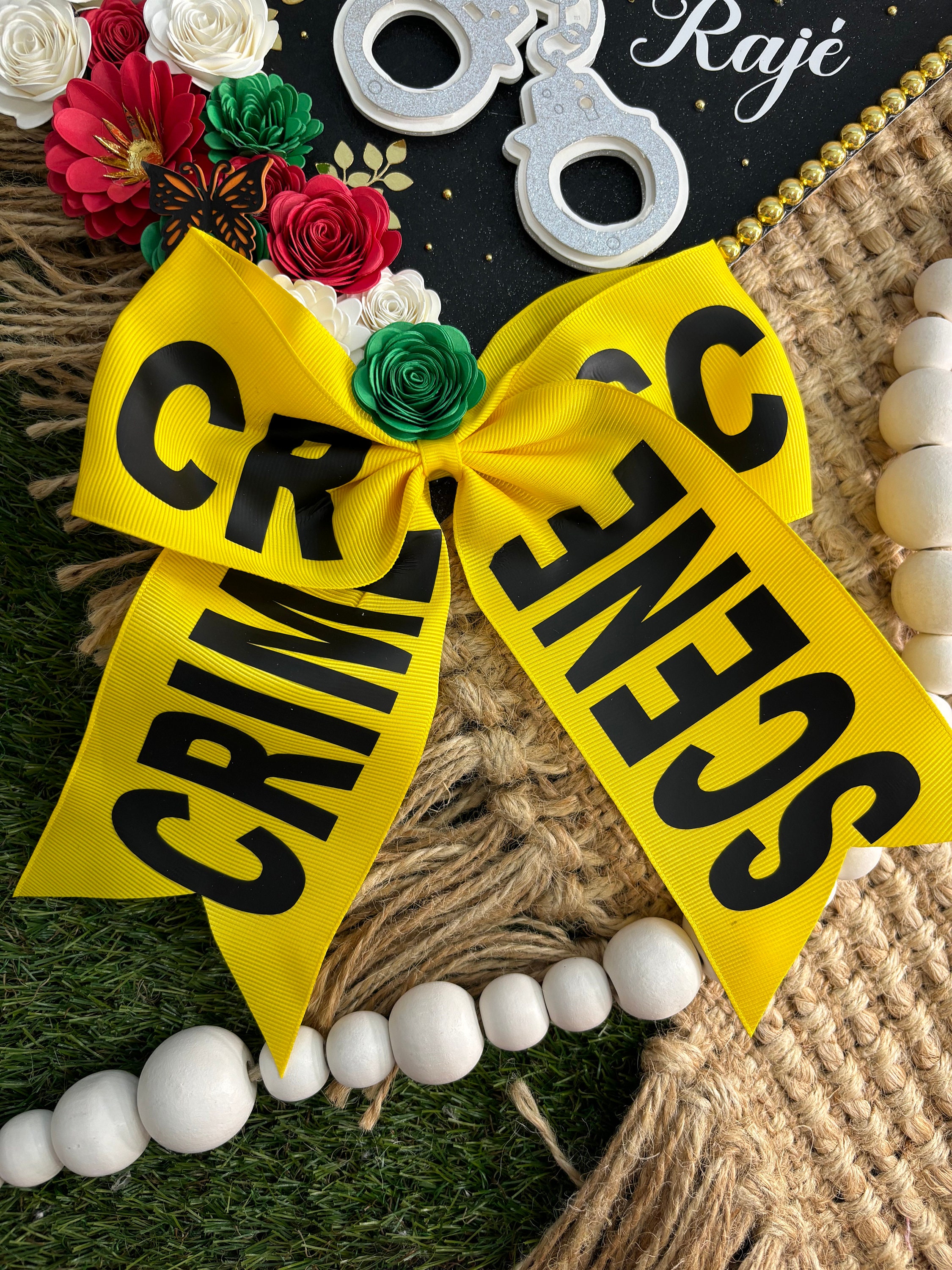 Criminal Justice Grad Cap Topper Personlized Graduation Cap Topper ...