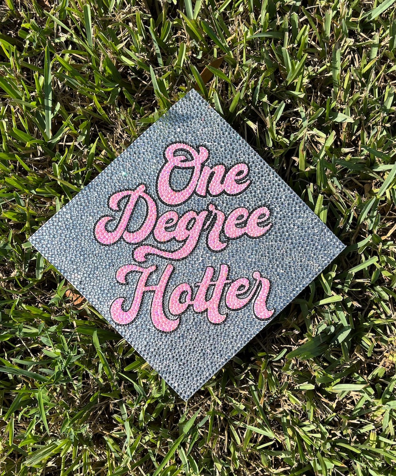 Custom Bedazzled Bling Rhinestone Grad Cap Topper Grad Cap Blinged One ...