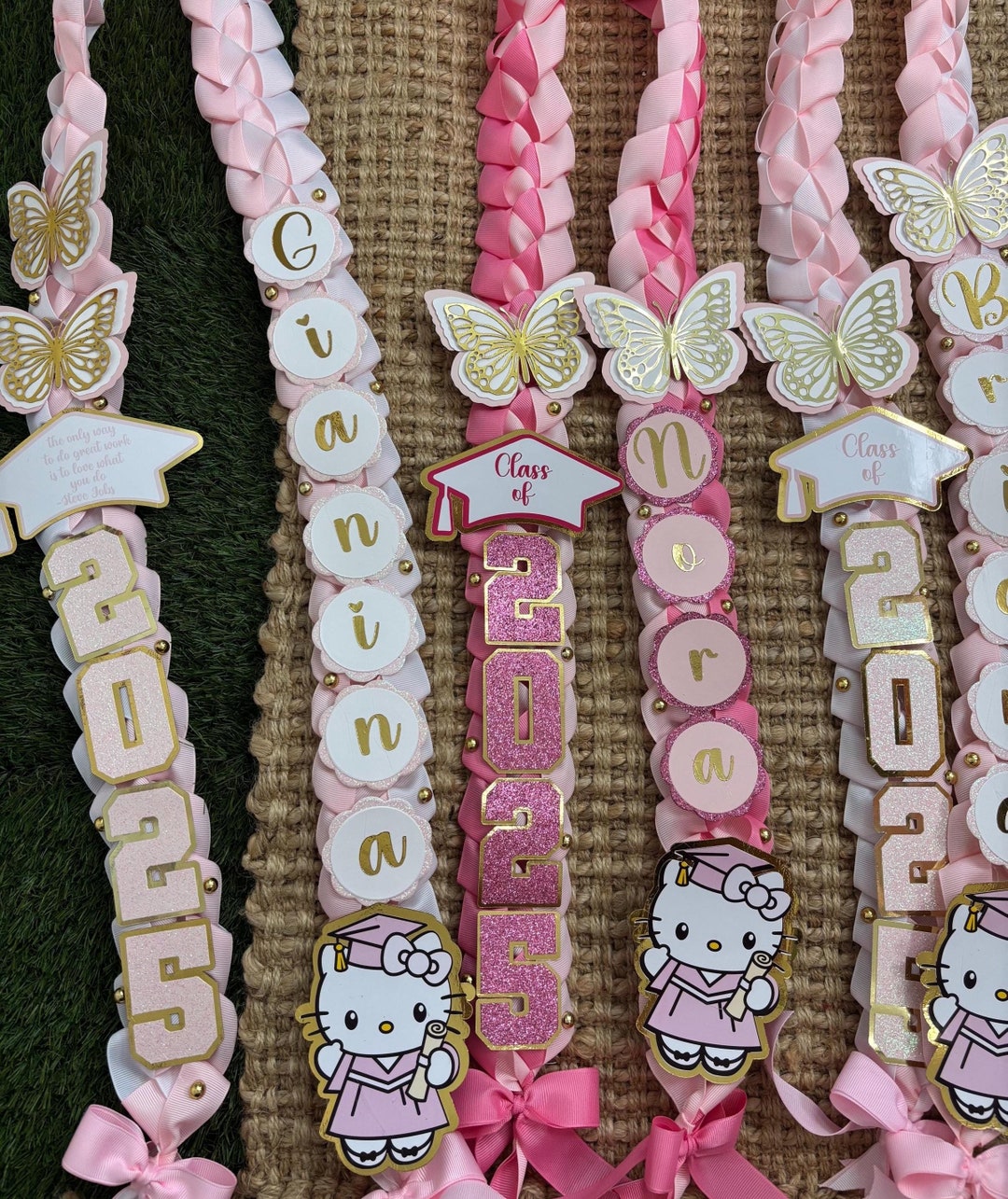 Girly Graduation Lei Promotion T Lei Senior Night T Lei Braided Ribbon Lei Graduation