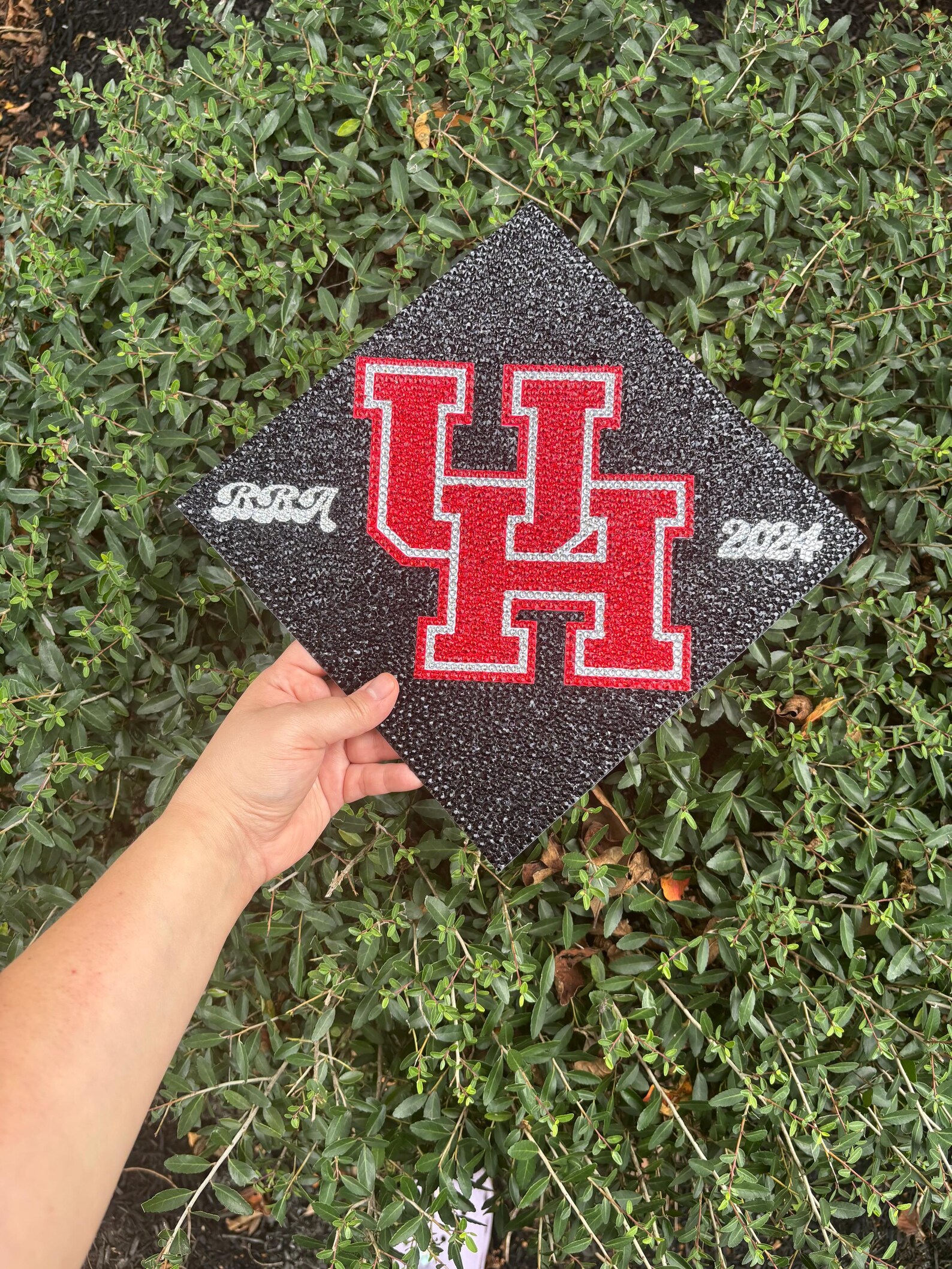 CUSTOM Jeweled Logo Graduation Cap Topper College High School ...