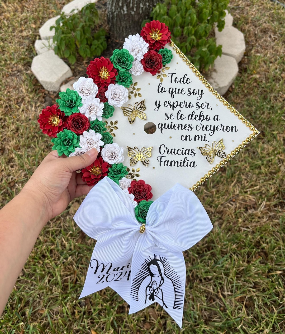 Custom Mexico Graduation Cap Topper Mexican Personalized Graduation Cap ...