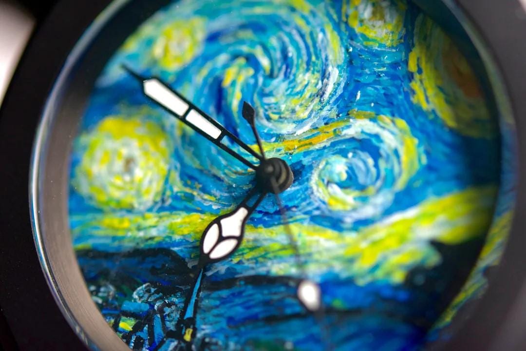 Hand-painted Starry Night Watch Automatic - Etsy