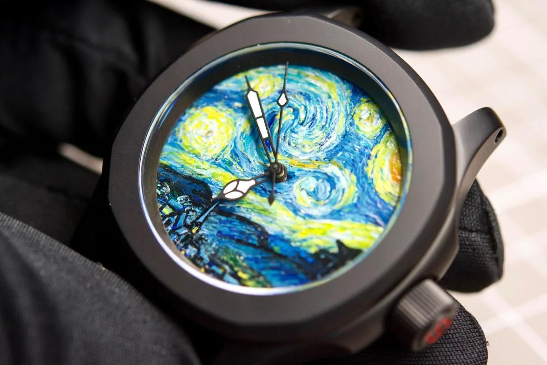 Hand-painted Starry Night Watch Automatic - Etsy