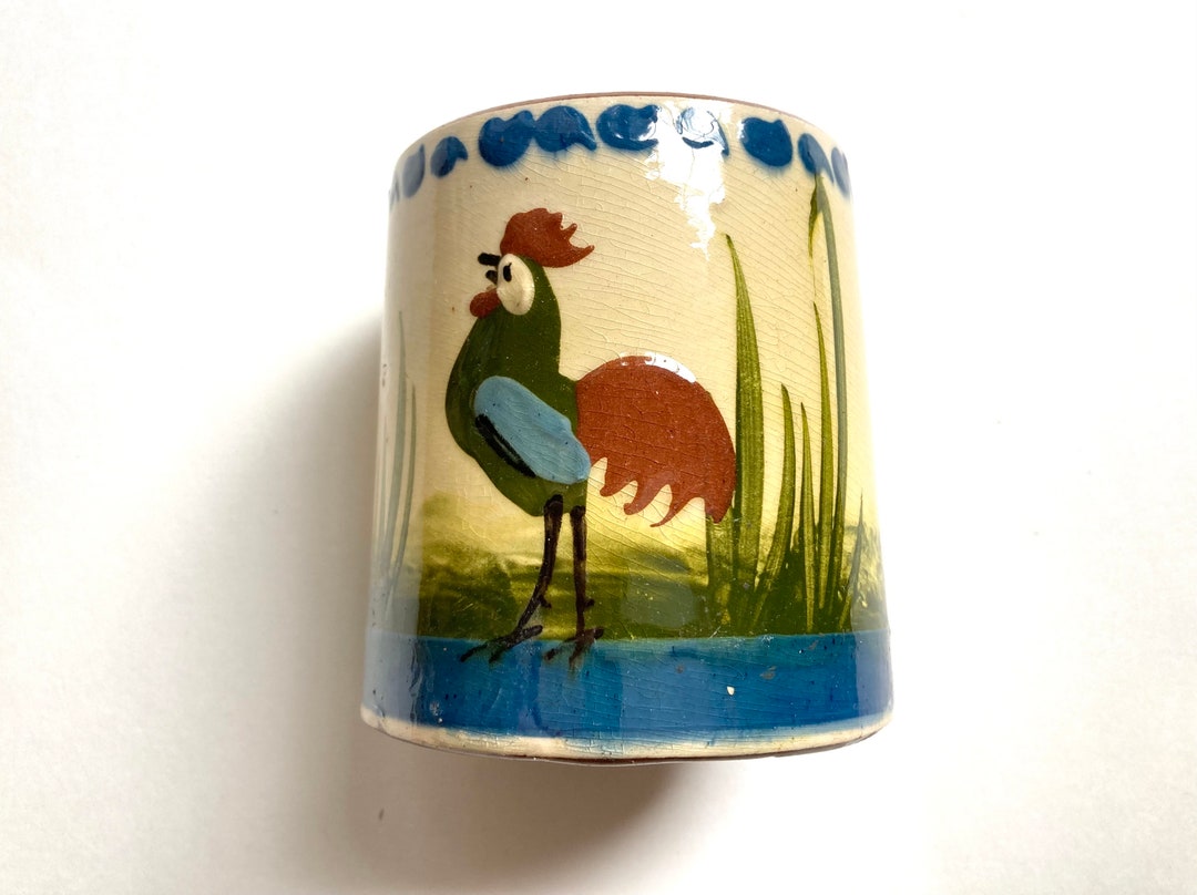 Vintage Torquay Motto Pottery Jam Pot With Rooster Torquayware ...