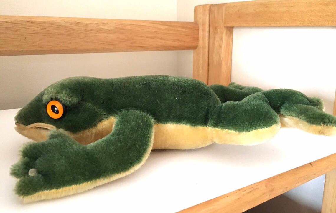 Vintage Steiff Frog Lying Froggy W/ ID 1950s 1960s Retro Mid - Etsy
