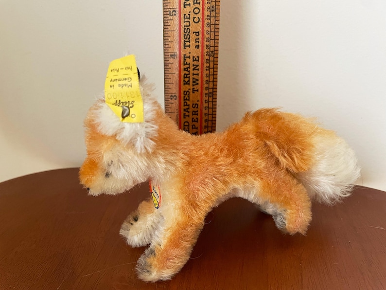 Vintage Steiff Fox 1960s Retro Mid Century Plush Yellow Tag All Ids ...