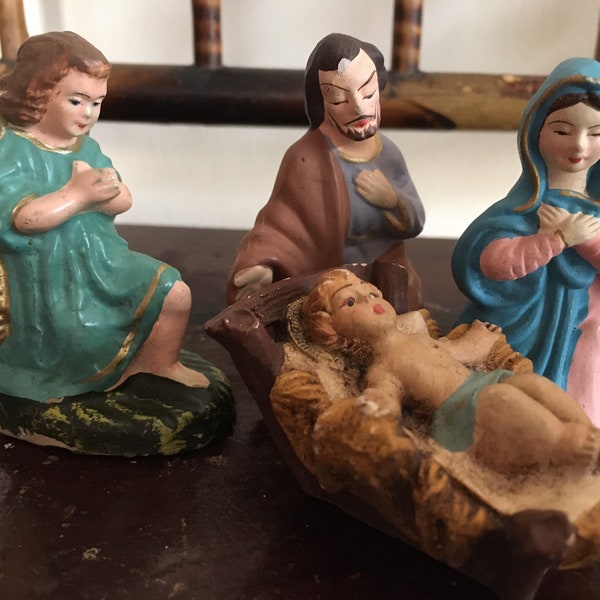 1950s Paper Mache Nativity - Etsy