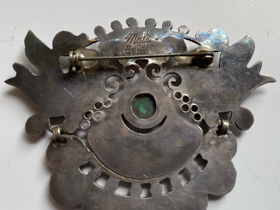 Matl Salas Mexico Brooch Silver Pin Statement Jewelry… - Gem