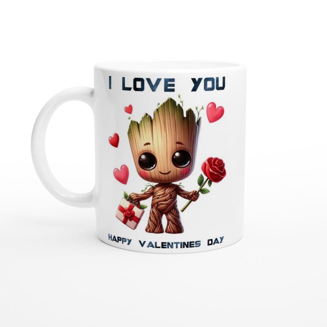 Groot Love Mug – Guardians of the Galaxy, Valentine's Day, Ceramic 11oz ...