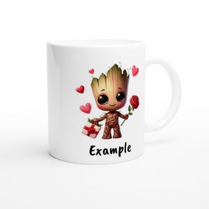 Groot Love Mug – Guardians of the Galaxy, Valentine's Day, Ceramic 11oz ...