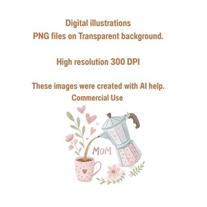 Mother's Day Coffee Lover Clipart Bundle - 30 PNG Digital Download ...