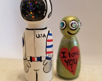 Alien Peg Doll - Etsy