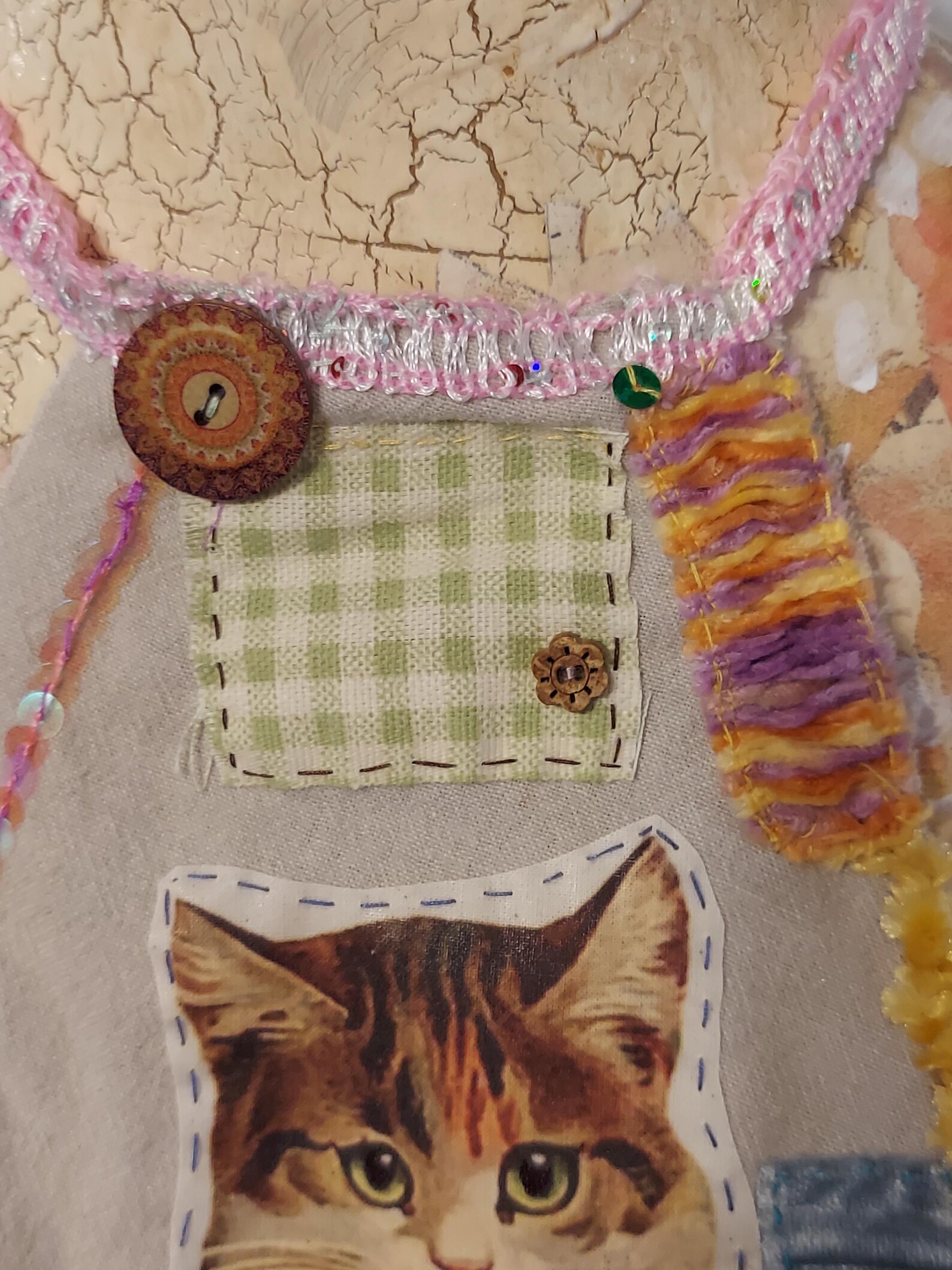 JABOT Bespoke Kitten Handsewn Neck Adornment OOAK Mixed Fabrics - Etsy