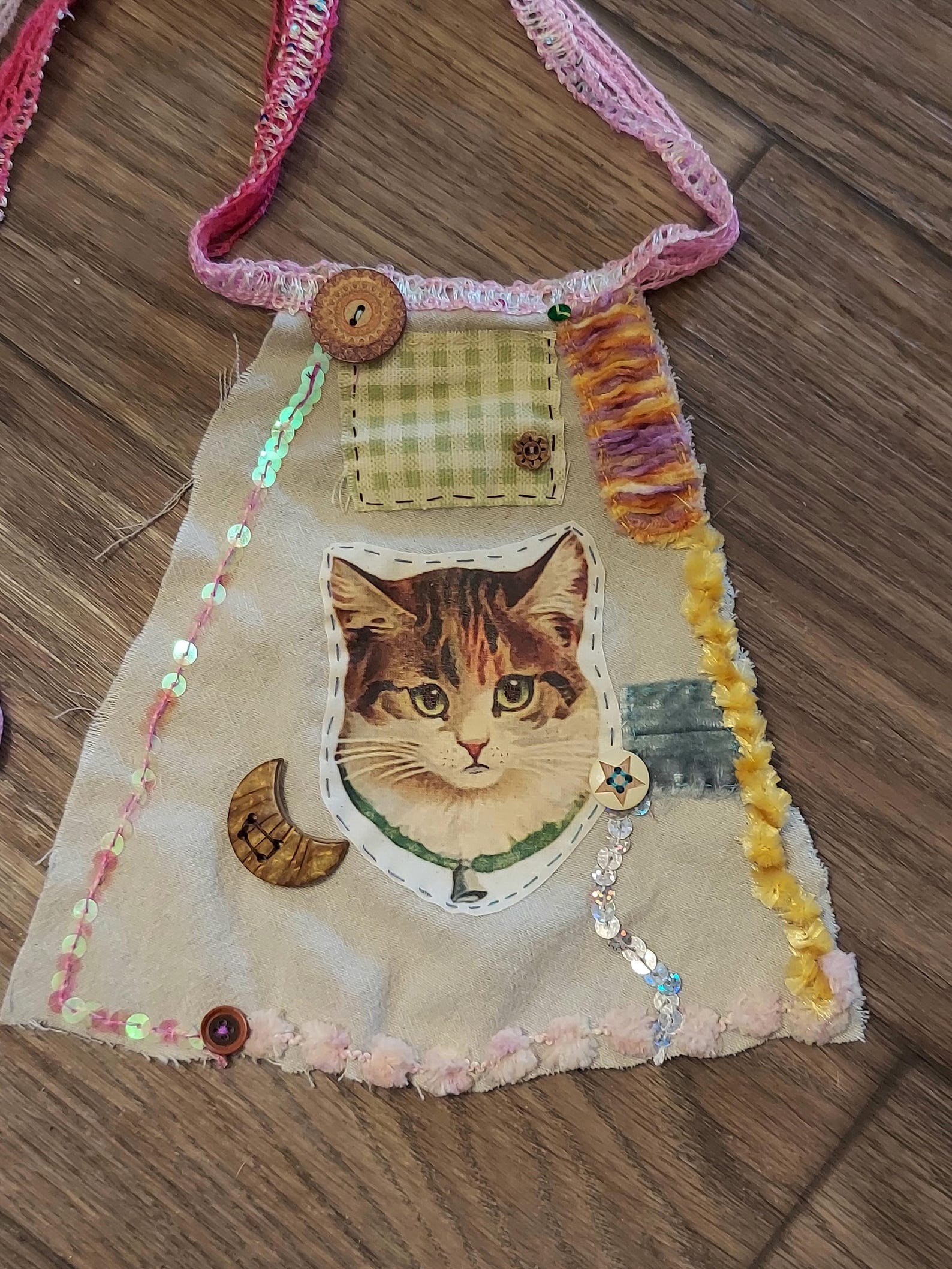 JABOT Bespoke Kitten Handsewn Neck Adornment OOAK Mixed Fabrics - Etsy